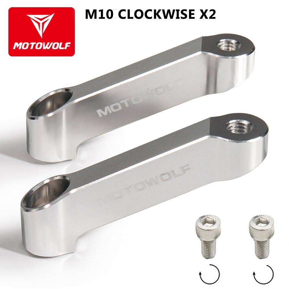 M8/M10 Motorcycle Rearview Mirror Extension Riser Mount Bracket Holder ...