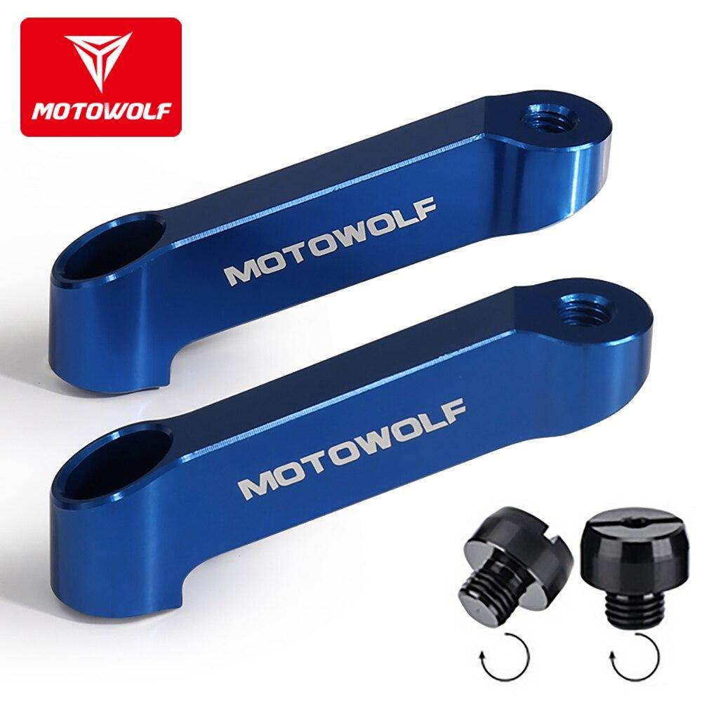 M8/M10 Motorcycle Rearview Mirror Extension Riser Mount Bracket Holder ...