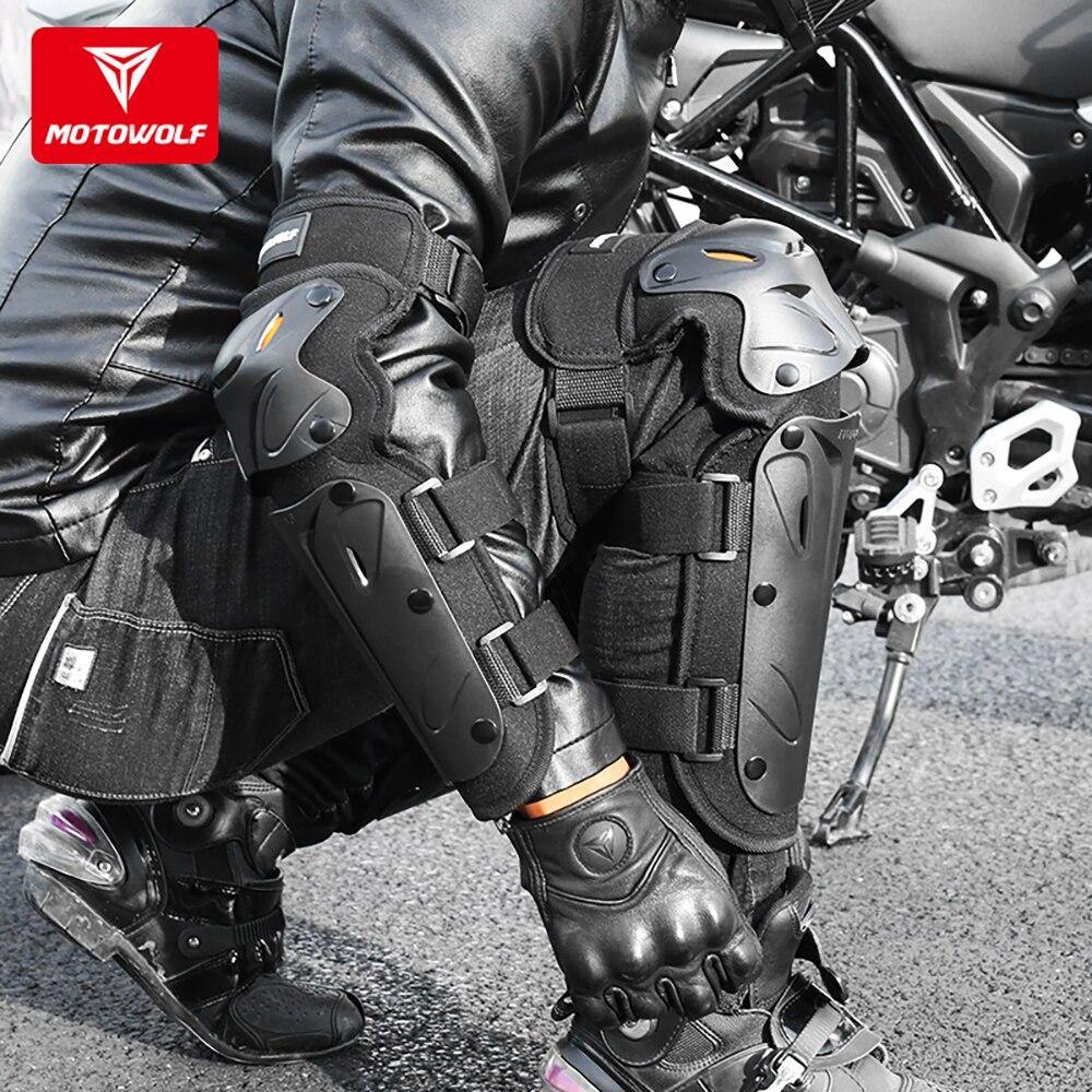 Unisex Motowolf Motorcycle Scooter Reflective Anti-collision Kneepads ...